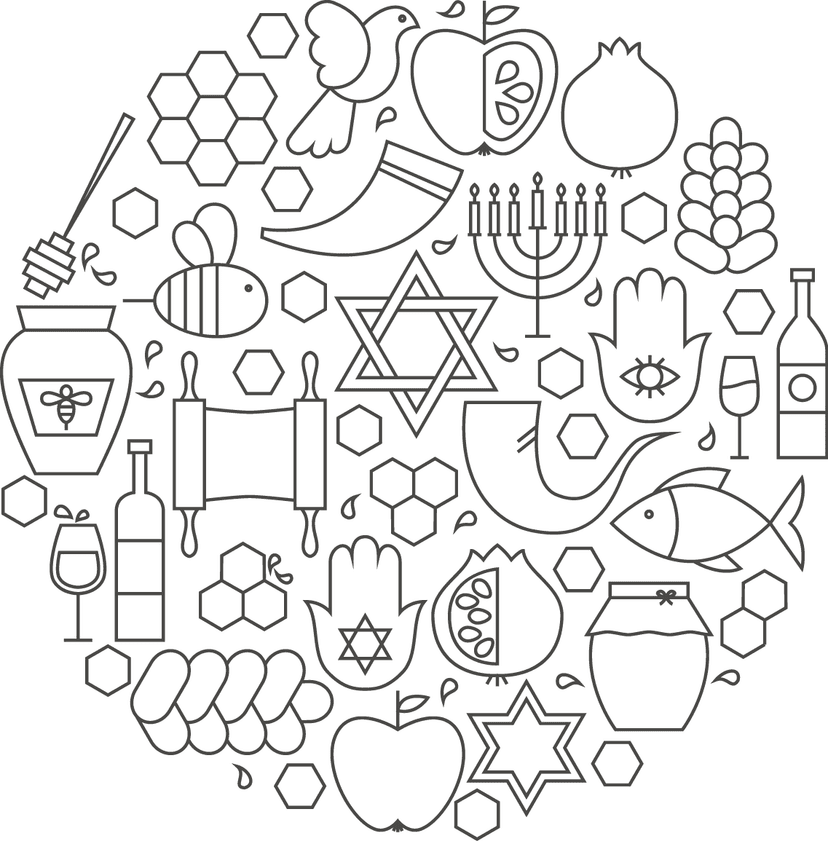 rosh hashanah coloring book